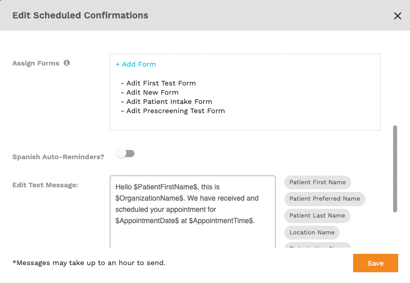 Managing Schedule Confirmations