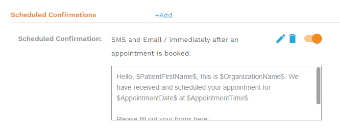 Managing Schedule Confirmations